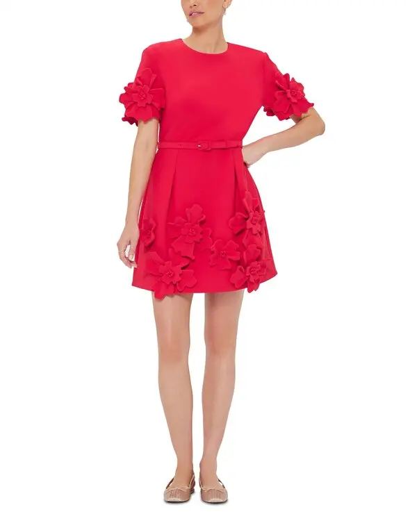 LEO LIN Aurelie Applique Mini Dress - Rosa