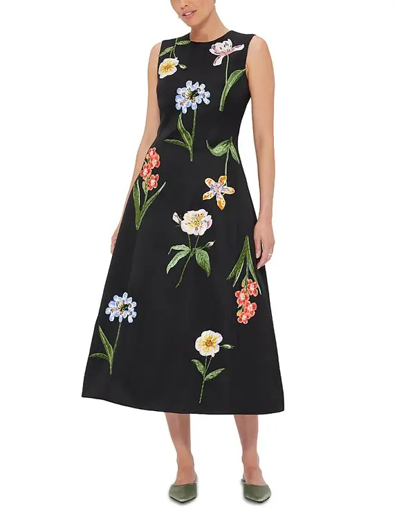 LEO LIN Cleo Midi Dress - Ebony