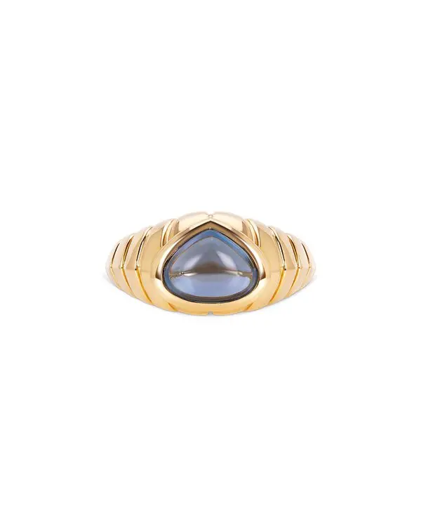 Marina B 18k Yellow Gold Ring With Topaz - Blue/gold