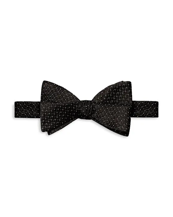 Eton Pin Dot Silk Bow Tie - Black