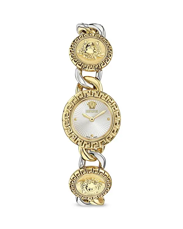 Versace La Greca Stud Icon Watch, 28mm - Gold/two Tone
