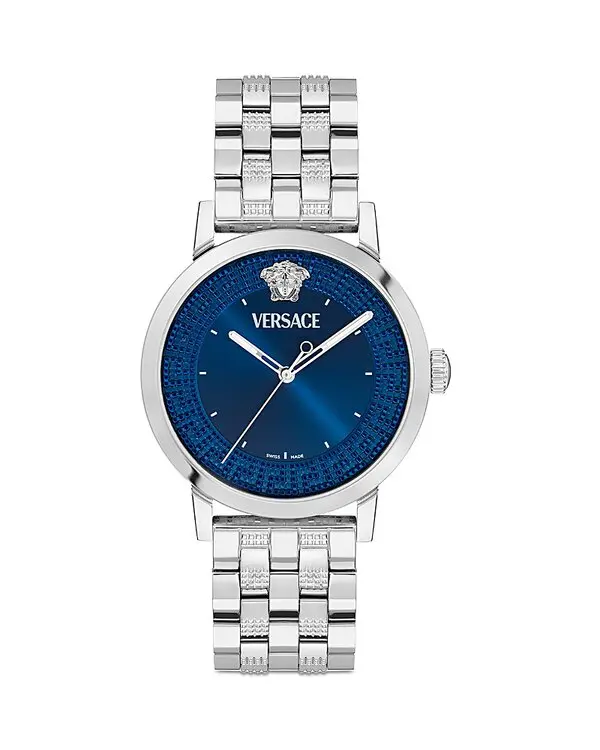 Versace Albireo 40mm Watch - Navy/silver