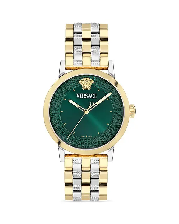 Versace Albireo Watch, 40mm - Green/two Tone