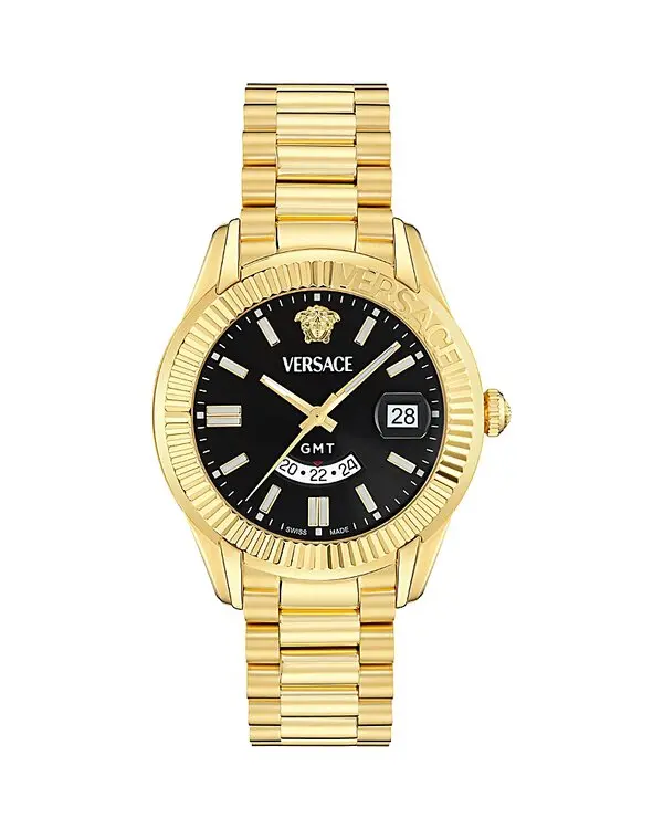 Versace Apodis Gmt Watch, 41mm - Gold