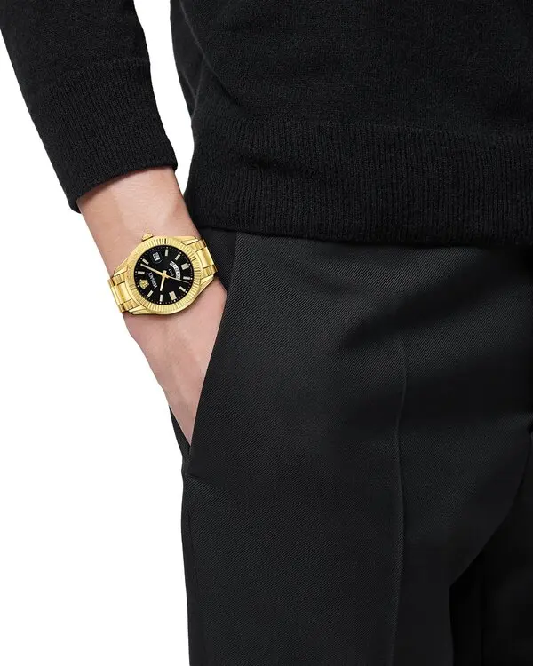 Versace Apodis Gmt Watch, 41mm - Gold