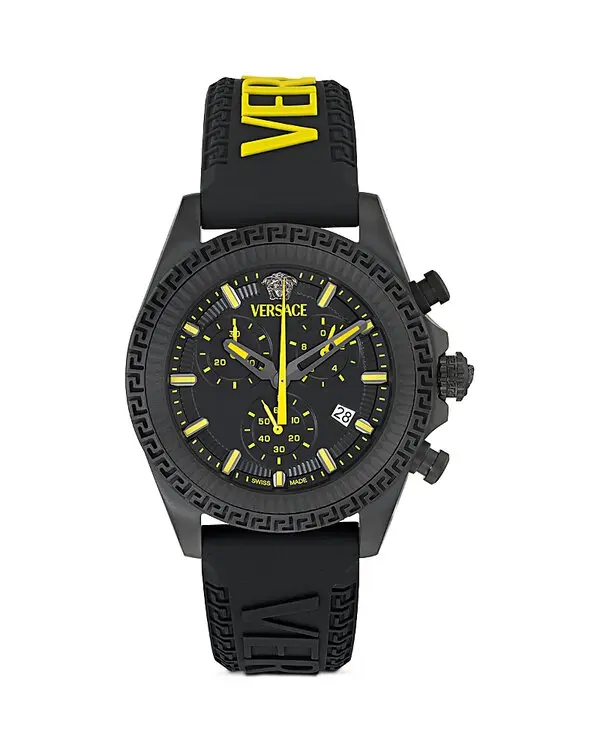 Versace Fornax Chronograph, 43mm - Black/black