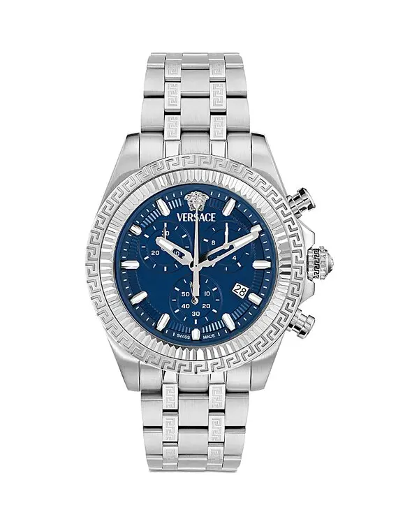 Versace Fornax Chronograph, 43mm - Blue/silver