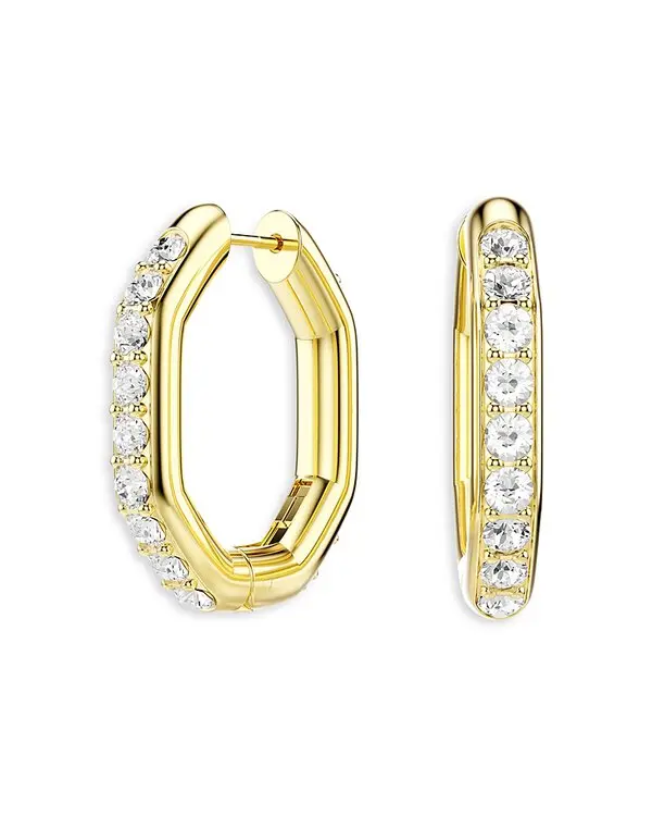 SWAROVSKI Dextera Geometric Hoop Earrings - Gold