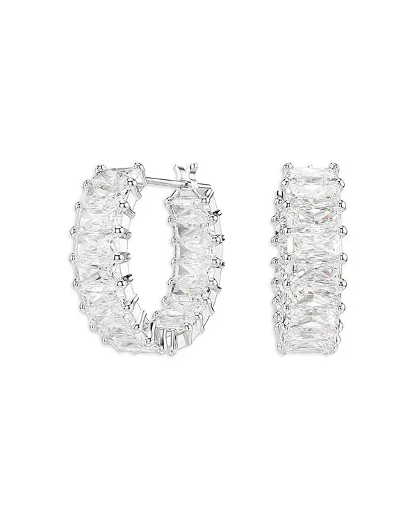 SWAROVSKI Matrix Inside Out Hoop Earrings - Silver