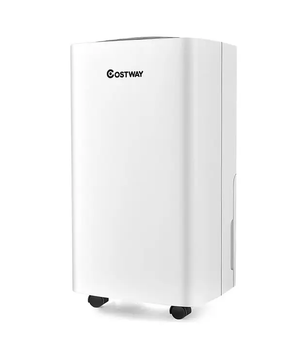 COSTWAY 24 Pints 1500 Sq. Ft Portable Dehumidifier For Medium To Large Spaces - White