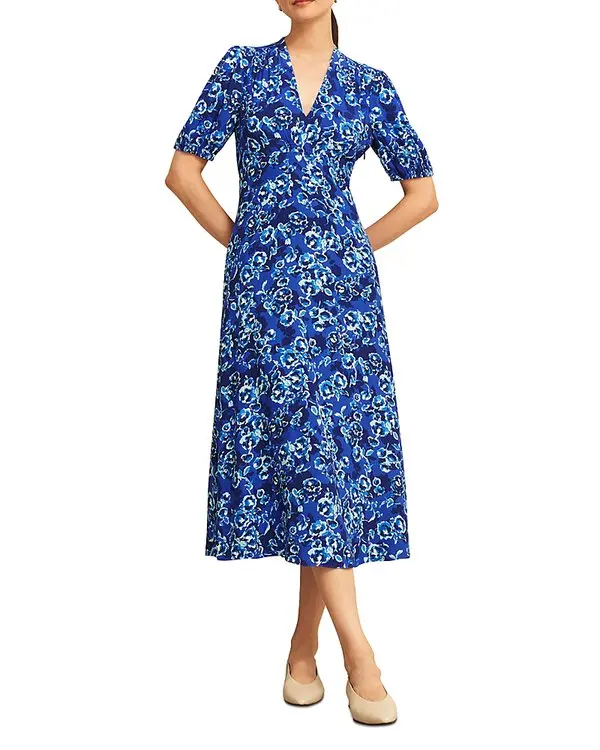 HOBBS LONDON Sidonie Midi Dress - Blue Multi