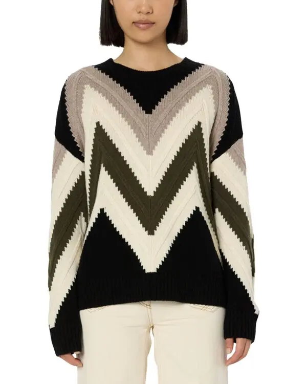 Gerard Darel Elissa Wool Chevron Sweater