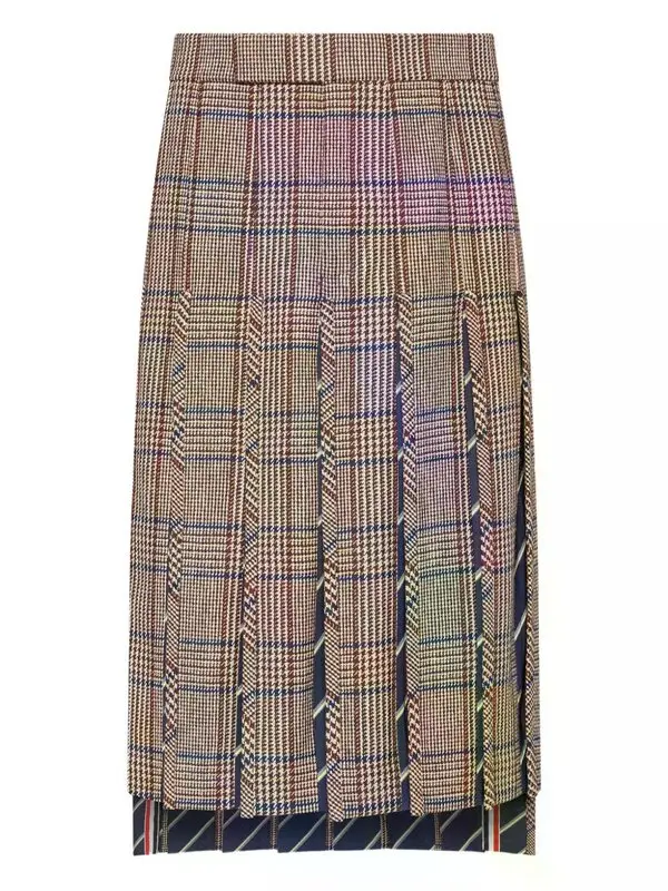 Thom Browne Houndstooth Pleated Skirt