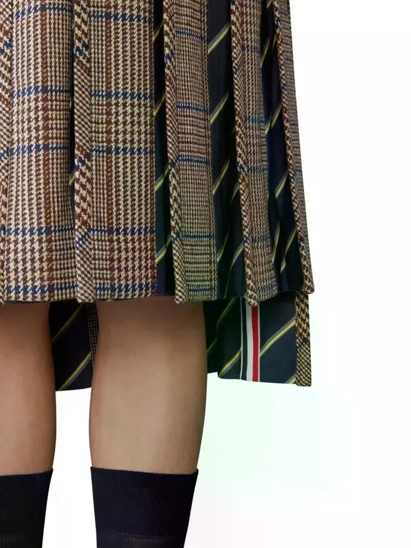 Thom Browne Houndstooth Pleated Skirt