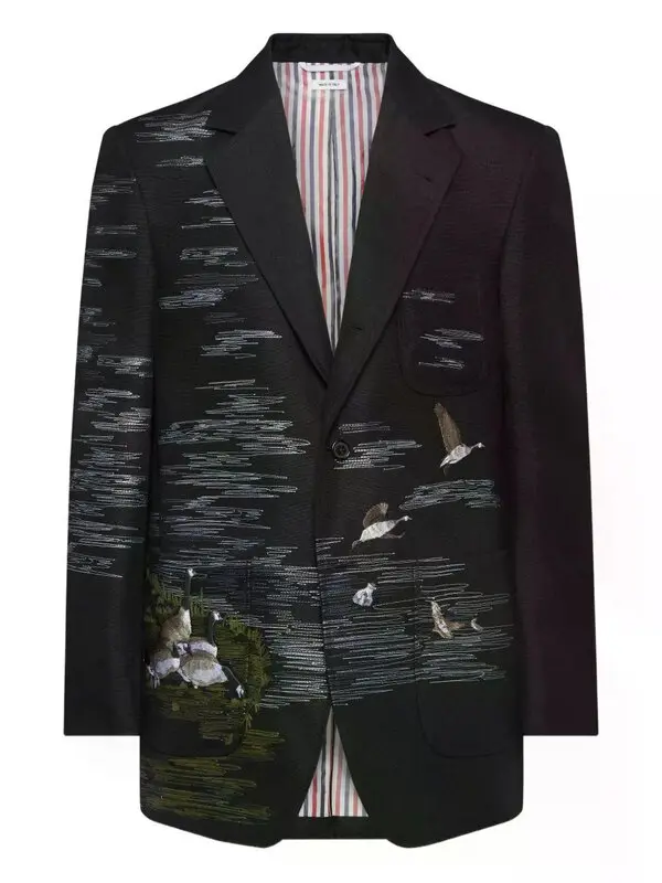 Thom Browne Embroidered Blazer