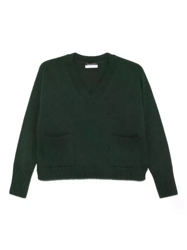 AROVESCIO V-neck Patch-pocket Sweater
