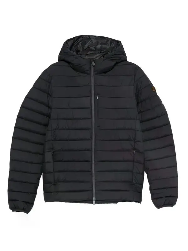 SAVE THE DUCK Quilted Hooded Jacket - Grey