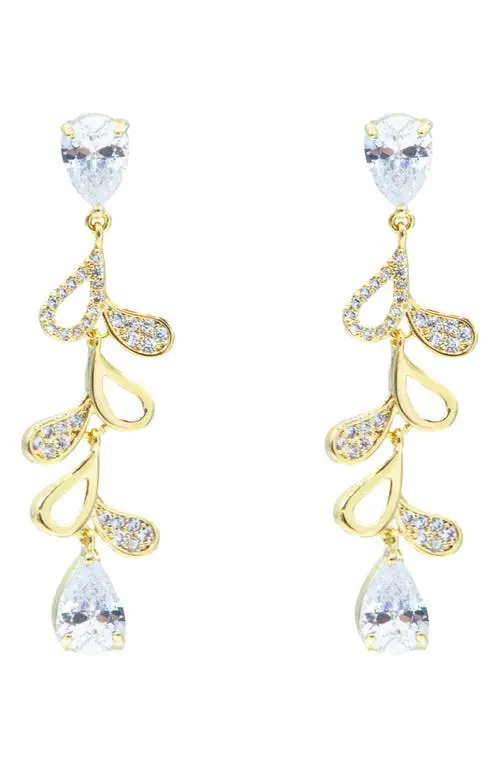 LA MENO Cascade Glow Drop Earrings - Gold