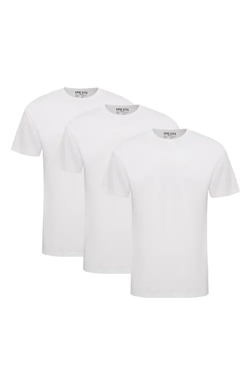 EPIC FITS Crew Neck T-shirts - All White