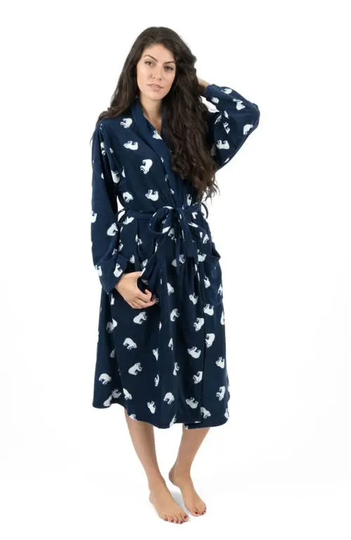 LEVERET Fleece Robe - Polar Bear