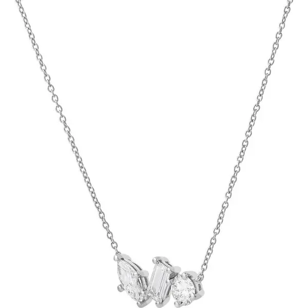 LUVMYJEWELRY Selara 14k Gold 1 Ct. Lab Grown Diamond Necklace - 14k White Gold