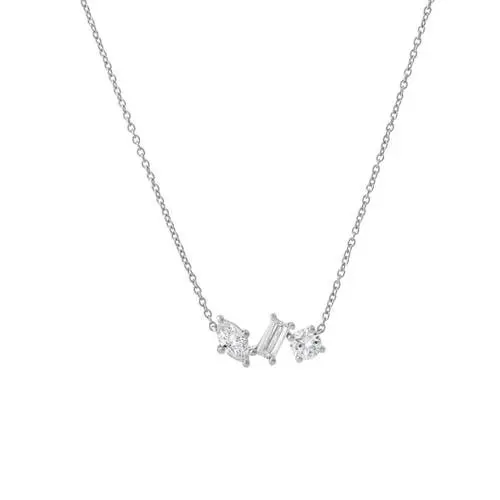 LUVMYJEWELRY Selara 14k Gold 0.5 Ct Lab Grown Diamond Necklace - 14k White Gold