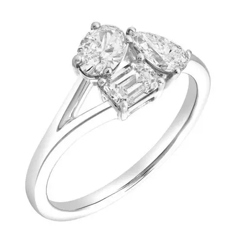 LUVMYJEWELRY 14k Gold 0.78 Ct Lab Grown Diamond Ring - 14k White Gold