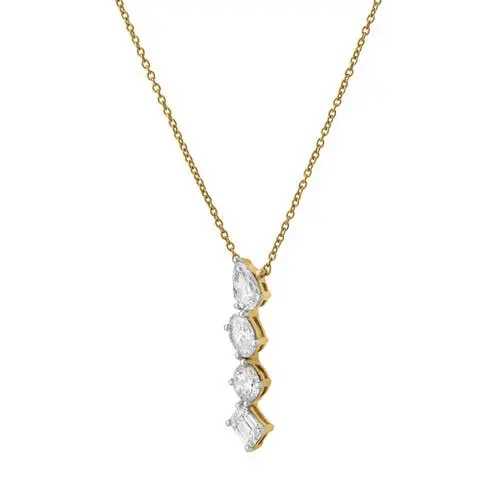 LUVMYJEWELRY Nerisse 14k Gold 1 Ct Lab Grown Diamond Necklace - 14k Yellow Gold