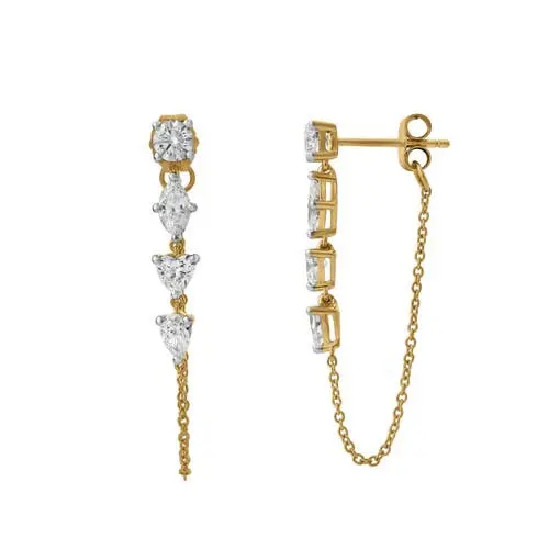 LUVMYJEWELRY 14k Gold 1 Ct. Lab Grown Diamond Drop Earrings - 14k Yellow Gold