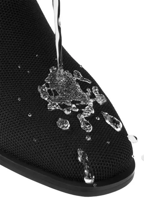Vivaia Square-toe Water-repellent Ankle Boots - Black