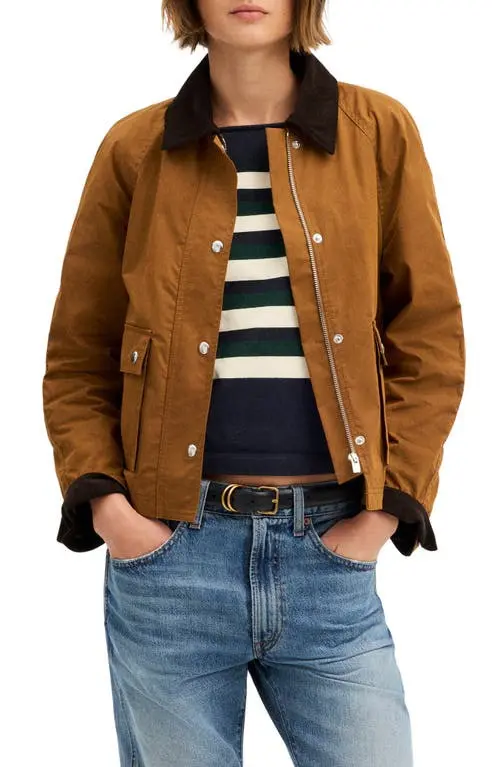 Madewell Waxed Zip Jacket - Sepia