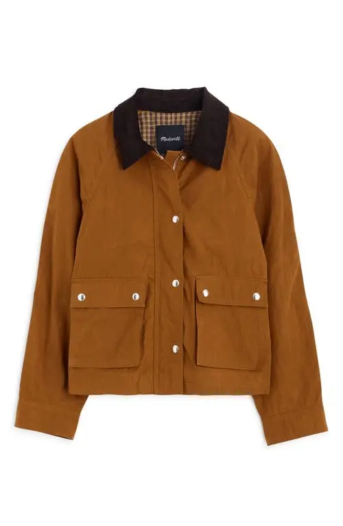 Madewell Waxed Zip Jacket - Sepia