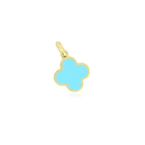 THE LOVERY FINE JEWELRY Clover Charm - Turquoise