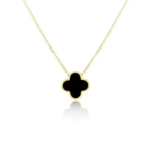 THE LOVERY FINE JEWELRY Clover 14k Gold Necklace - Yellow Gold