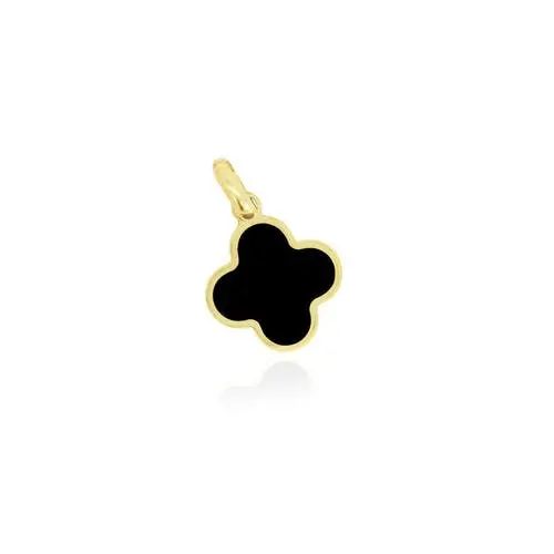 THE LOVERY FINE JEWELRY Clover Charm - Onyx