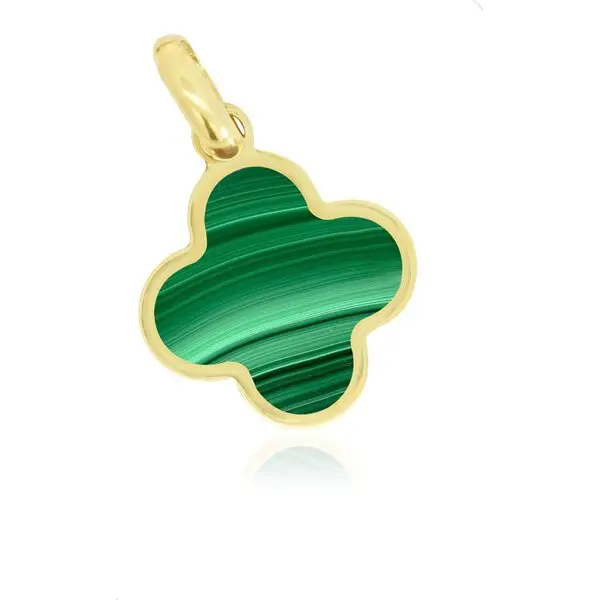 THE LOVERY FINE JEWELRY Clover Charm - Malachite