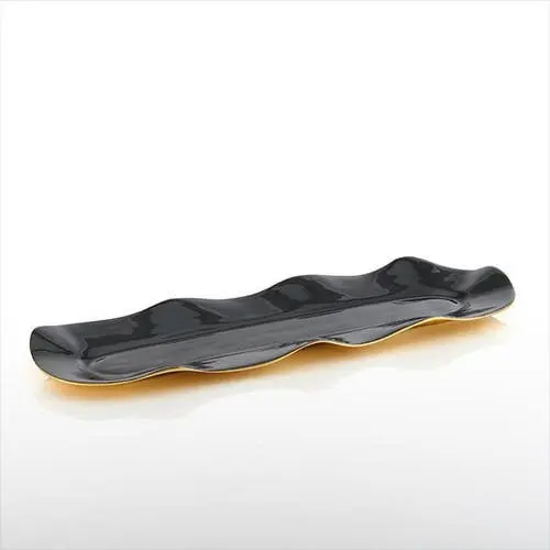 LUNARES Ruffled Graphite Long Tray