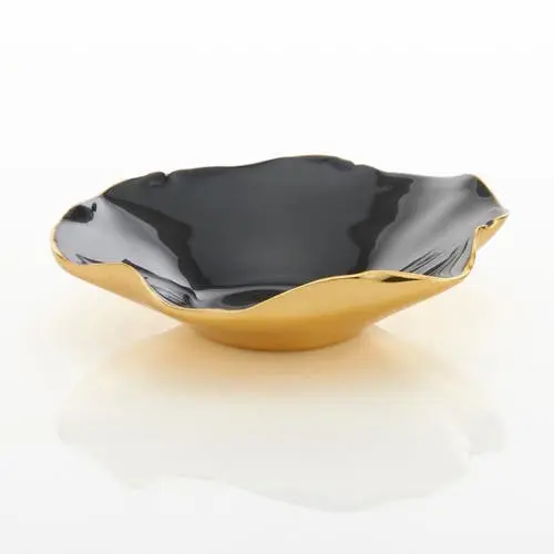 LUNARES Ruffled Graphite Bowl
