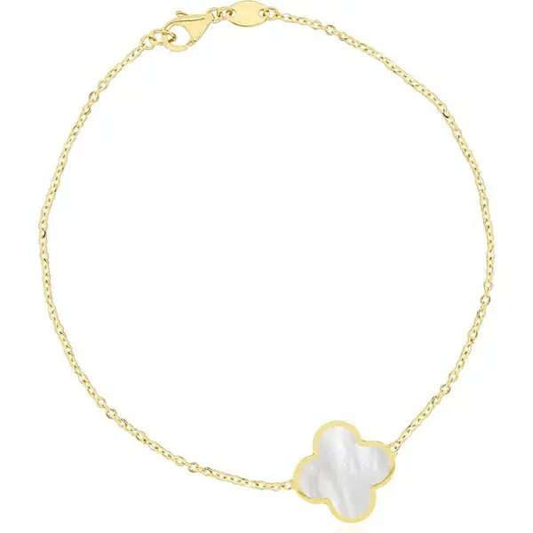 THE LOVERY FINE JEWELRY Clover Bracelet - Mother Of Pearl