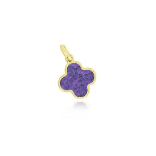 THE LOVERY Clover Charm - Amethyst