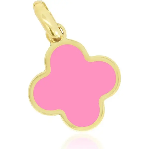THE LOVERY FINE JEWELRY Clover Charm - Bubblegum Pink