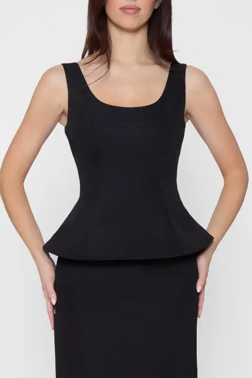 LEAU Calesia Contour Bustier Top - Black
