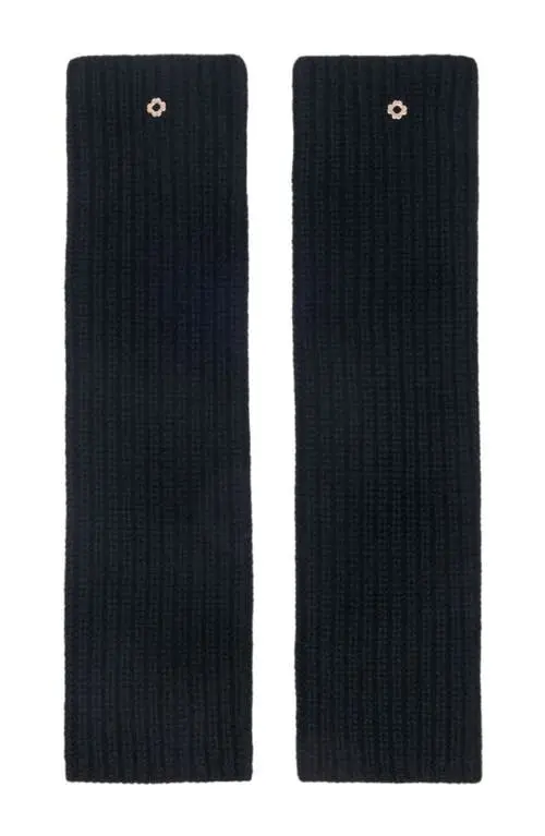 Maje Wool And Cashmere Mittens - Black