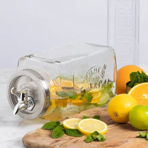 KILNER Glass Beverage Fridge Dispenser