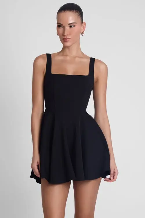 LEAU Sloane Square Neck Corset Mini Dress