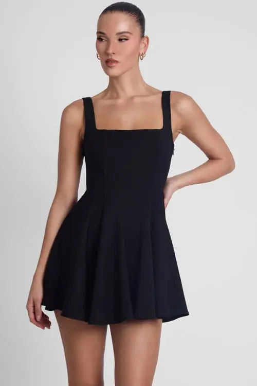 LEAU Sloane Square Neck Corset Mini Dress