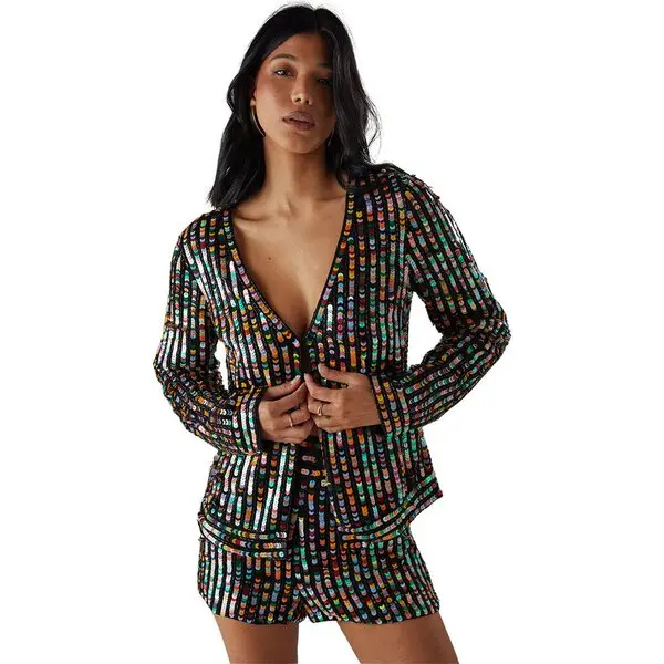 WAREHOUSE Premium Hand Embellished Sequin Jacket