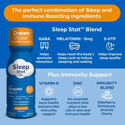 DREAM WATER Immunity Support Sleep Aid Drink Supplement