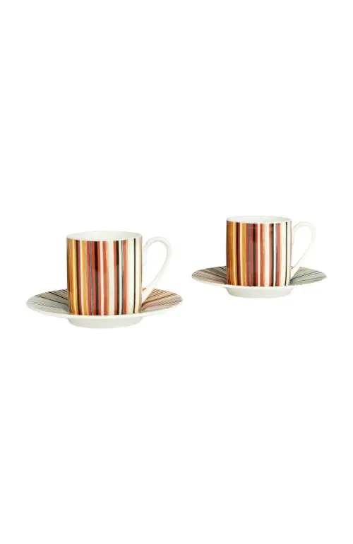 Missoni Jenkins Set Of 2 Coffee Cups & Saucers