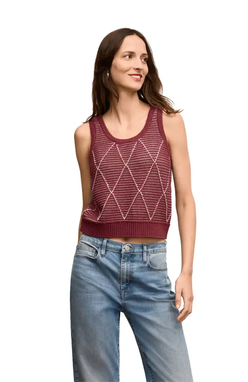 M.M.LAFLEUR Aiko Breeze Argyle Knit Tank